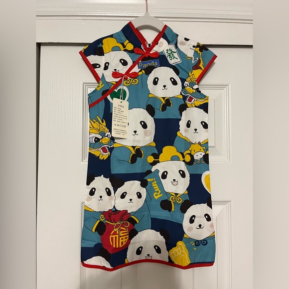 Dresses | Nwt Chinese Toddler Panda Print Dress | Poshmark